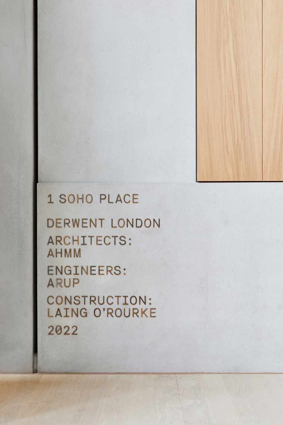 Derwent London – Soho Place signage – Cartlidge Levene